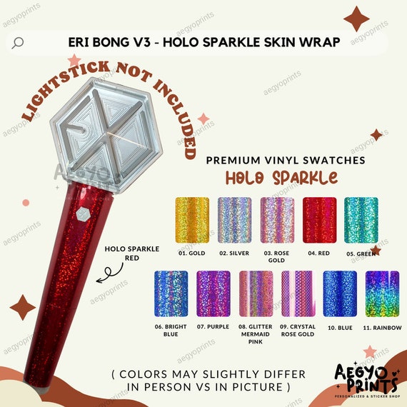 ERIBONG V3 Holo Sparkle Skin Wrap for EXO LIGHTSTICK Aegyoprints