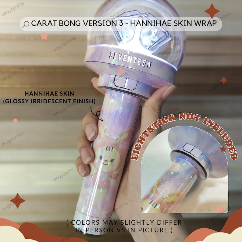 Carat Bong V3 Hanniehae Skin Wrap for Seventeen Lightstick CBV3 - Etsy UK