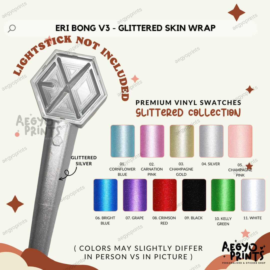 ERIBONG V3 - Glittered Skin Wrap for EXO Lightstick| Aegyoprints - Etsy