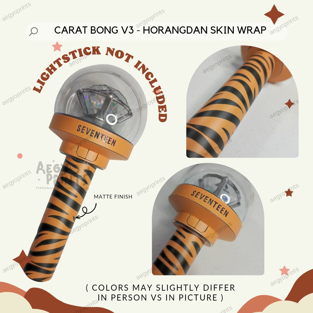 Carat Bong V3 Avvolgimento della pelle Horangdan per Seventeen Lightstick CBV3 - Etsy Italia