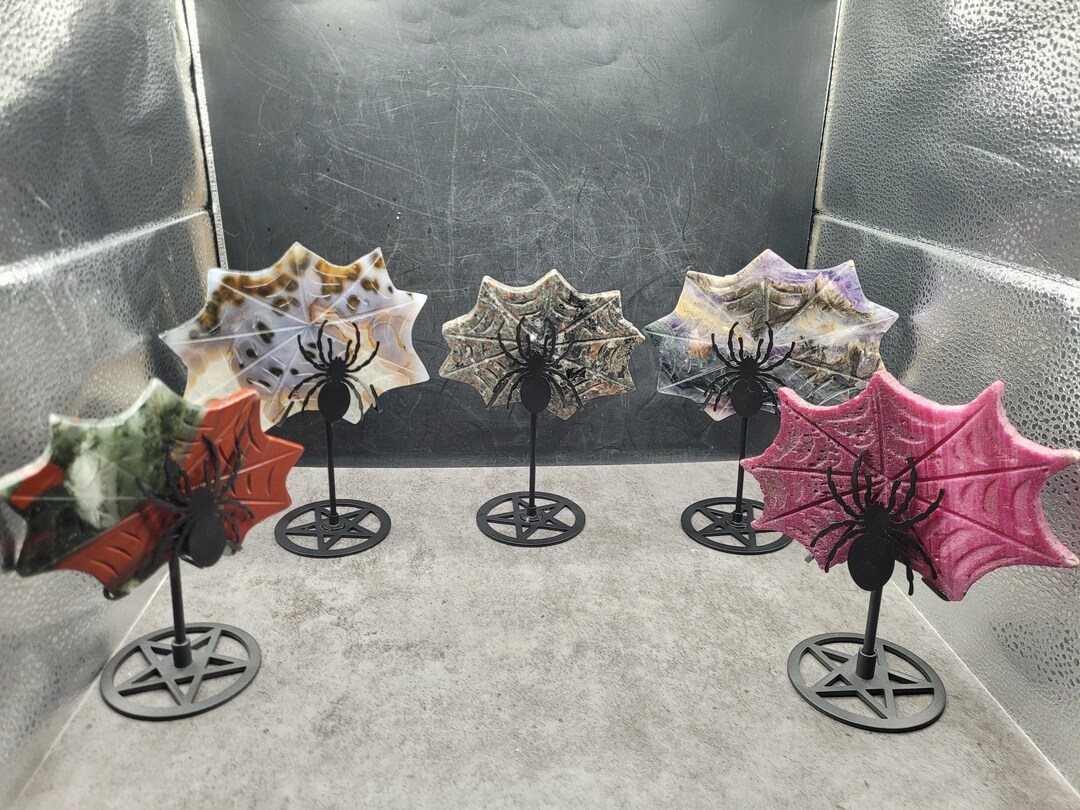 Crystal Spider Web With Spider Holder - Etsy