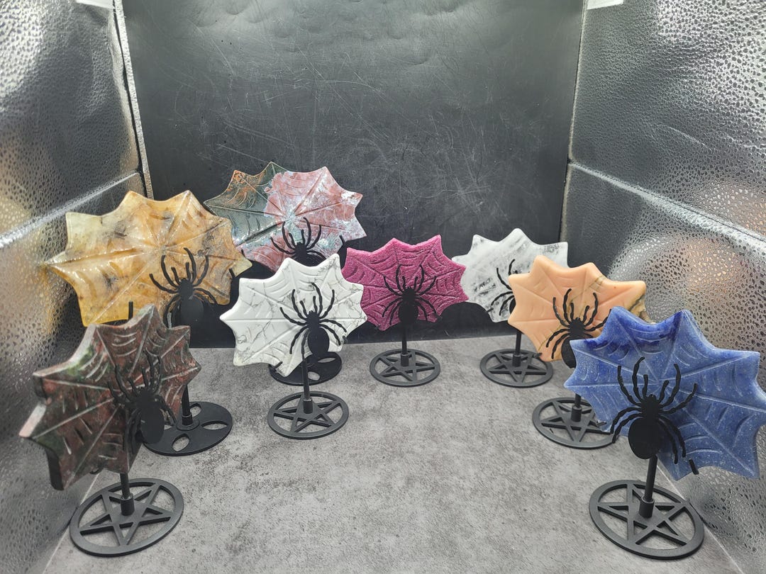 Crystal Spider Web and Stand - Etsy