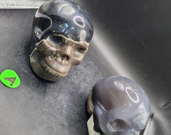Volcano Agate Skull - Etsy
