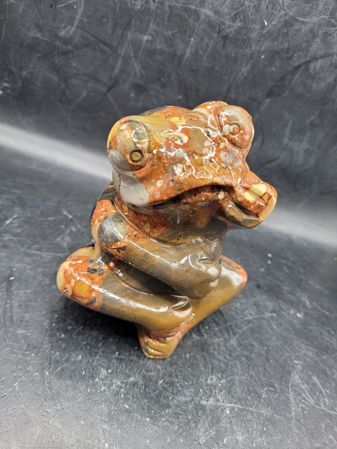 Red Jasper Pudding Stone Tree Frog - Etsy