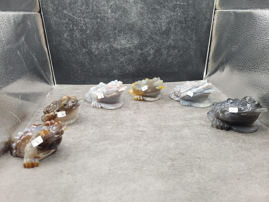 Agate Money Frog - Etsy
