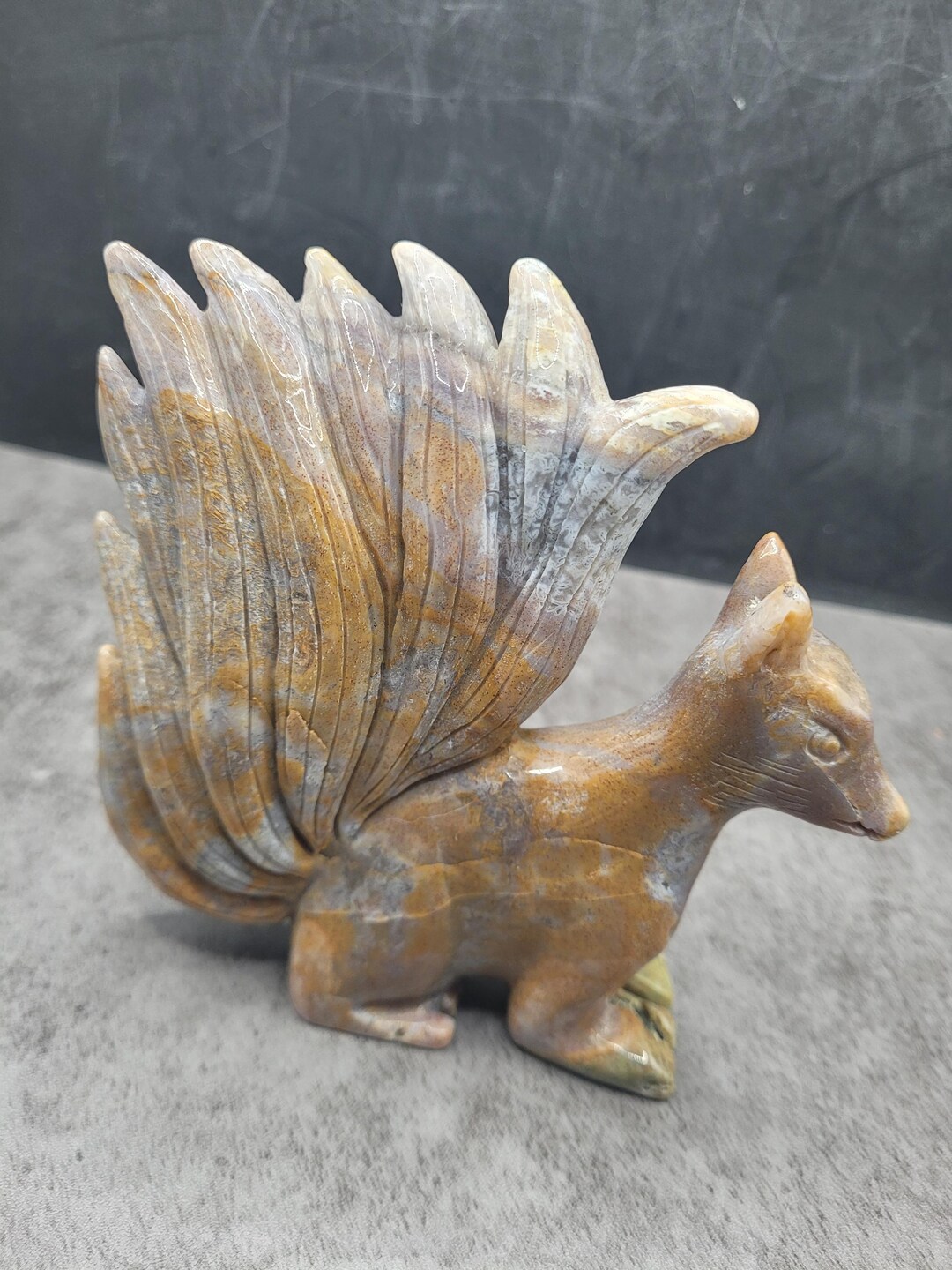 Ocean Jasper 9 Tail Fox - Etsy