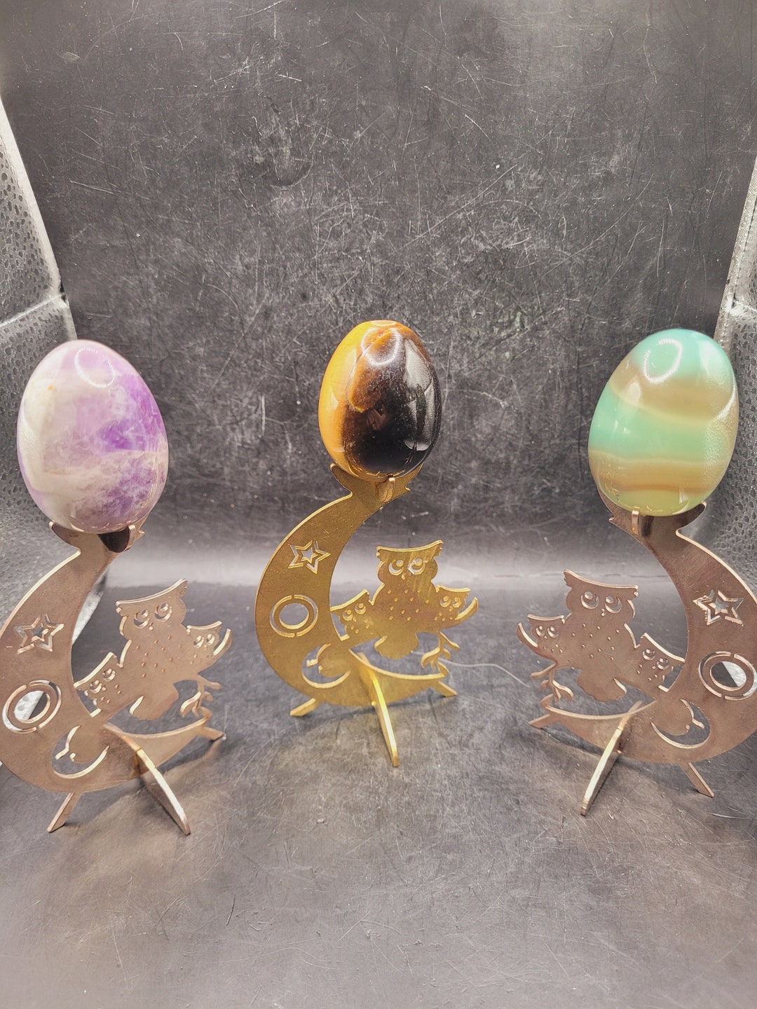 Owl Sphere Holder With Crystal Egg - Etsy