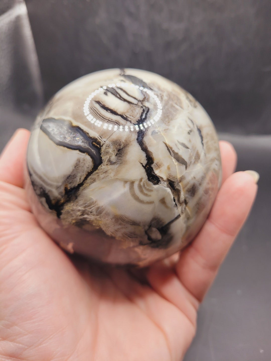 Volcano Agate Crystal Sphere - Etsy