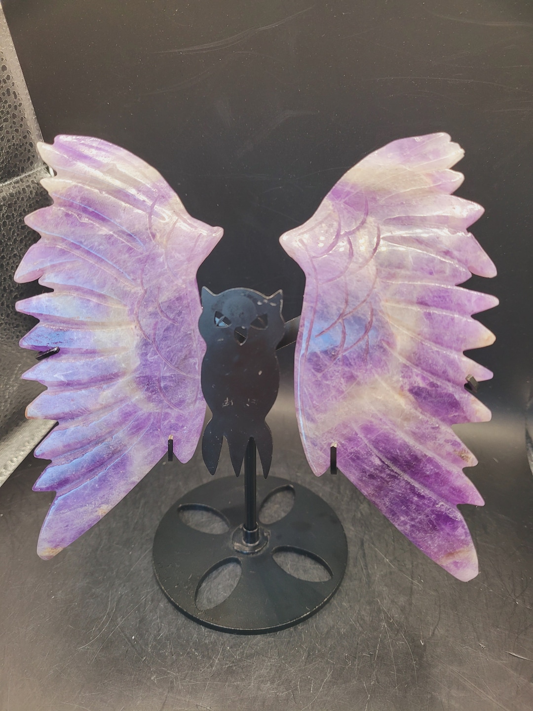 Amethyst Owl Crystal Wing Set - Etsy