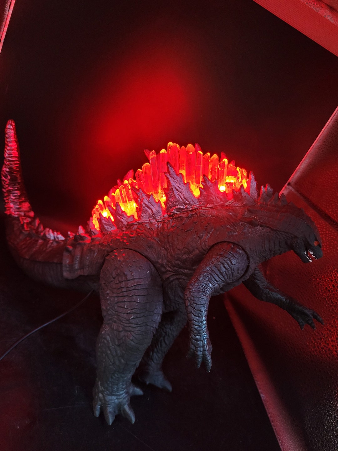 Clear Quartz Godzilla Lamp Red - Etsy