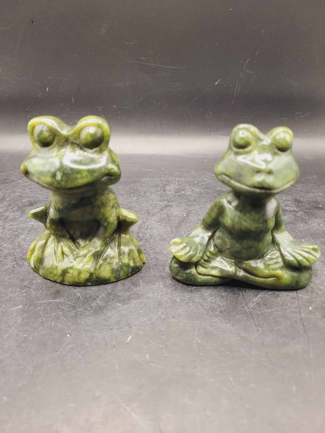 Green Jade Frog Couple - Etsy