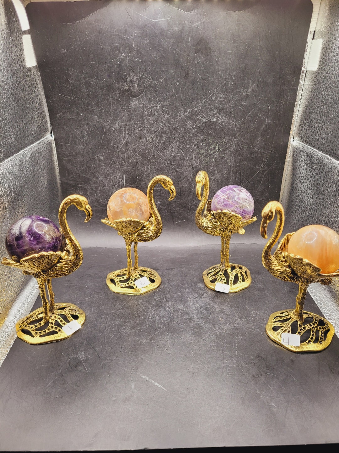 Flamingo Sphere Holder With Sphere - Etsy