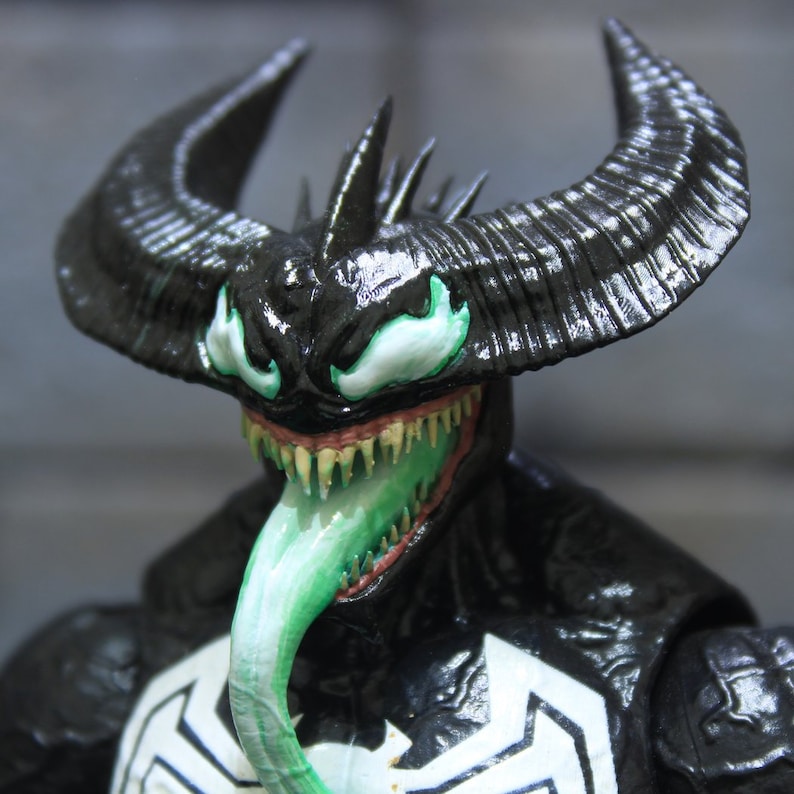 1/12 Custom Symbiote Midnight Suns Head Sculpt PAINTED - Etsy