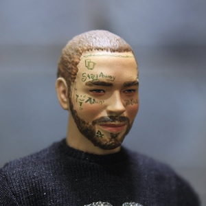 1/12 Custom Artist Post Malone Rapper Head Sculpt - Etsy