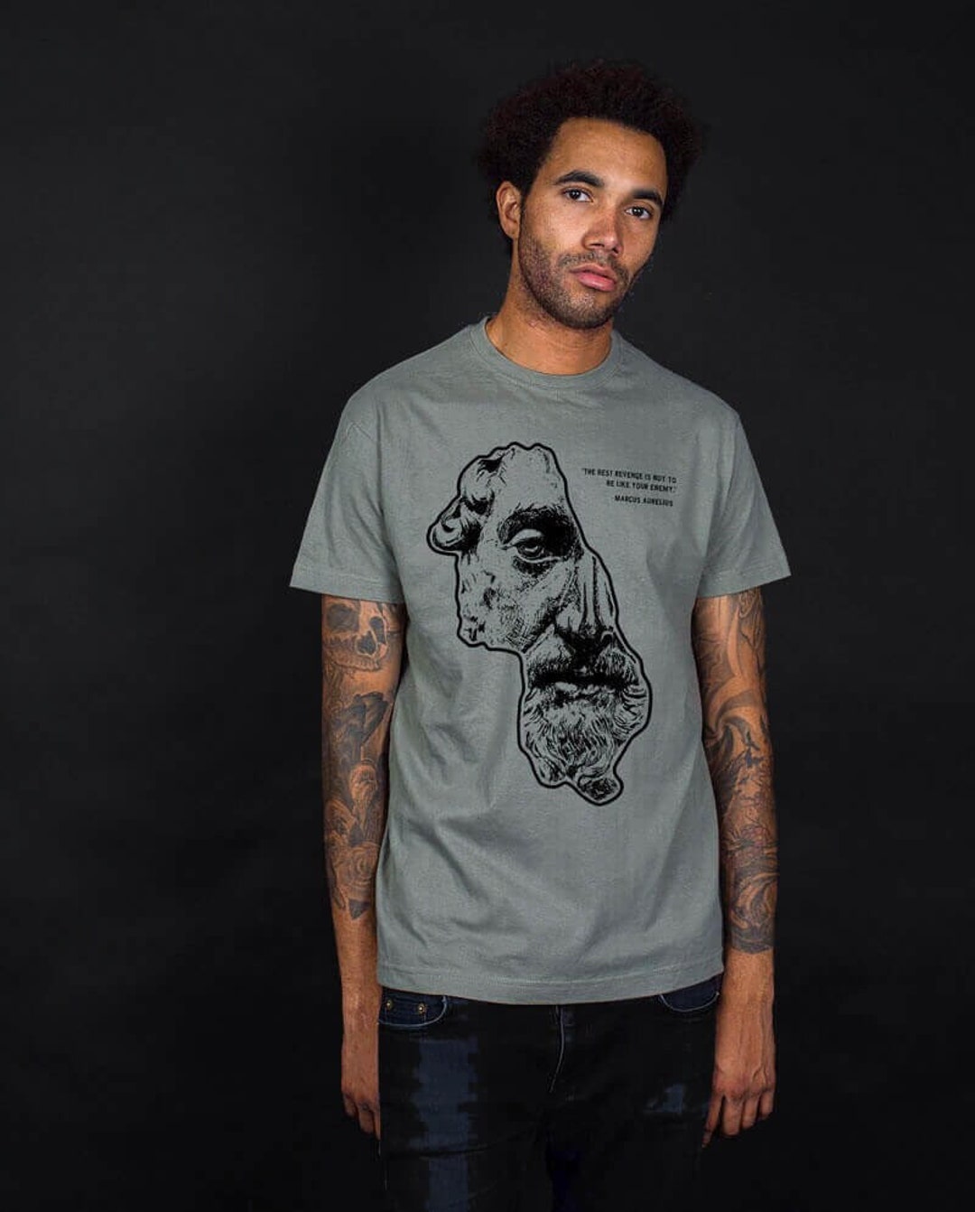 Marcus Aurelius T-shirt Stoicism and Political Philosophy Tees ALLRIOT ...