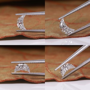 Half Moon Lab Grown Diamond: Crescent Cut Loose Stone - Etsy