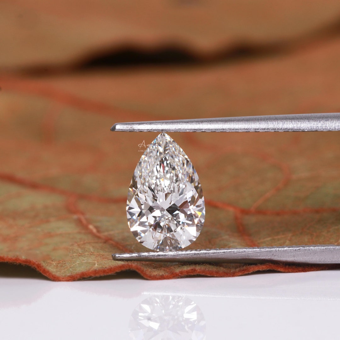 Pear Cut Lab Grown Diamond: DEF/VVS2-VS1 Loose Diamond - Etsy