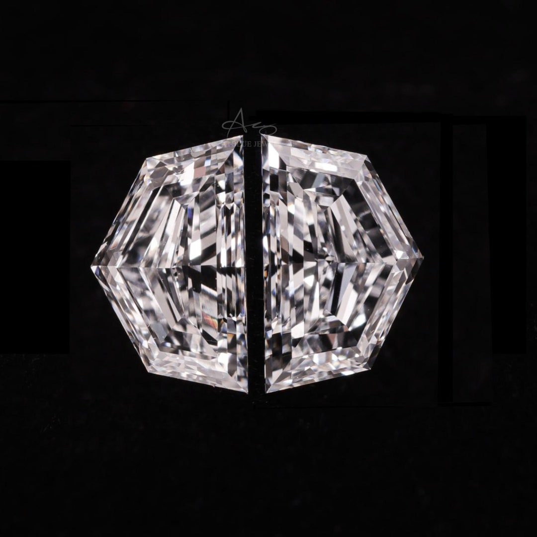 Cadillac Step Cut Labgrown Diamonds Pair for Engagement Ring,cvd-hpht ...