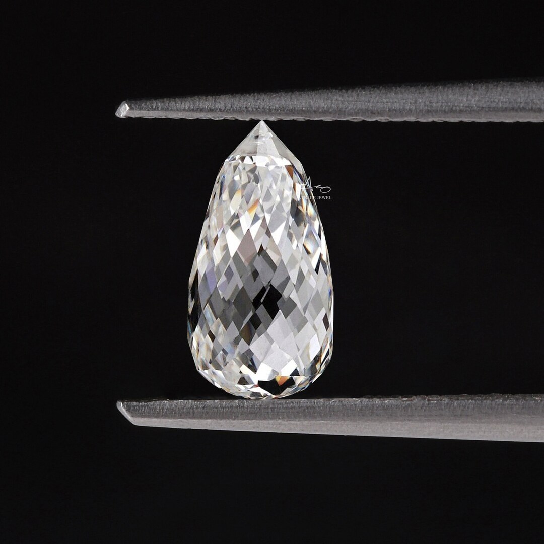 Lab Grown Briolette Cut Diamond, Loose Diamond for Engagement Gift ...
