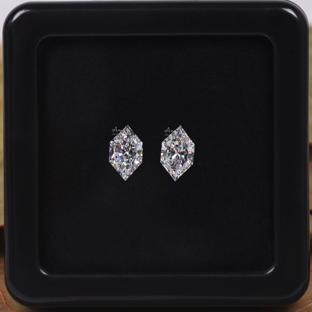 2.00 TCW Long Hexagon Lab Grown Diamond E/VS - Etsy