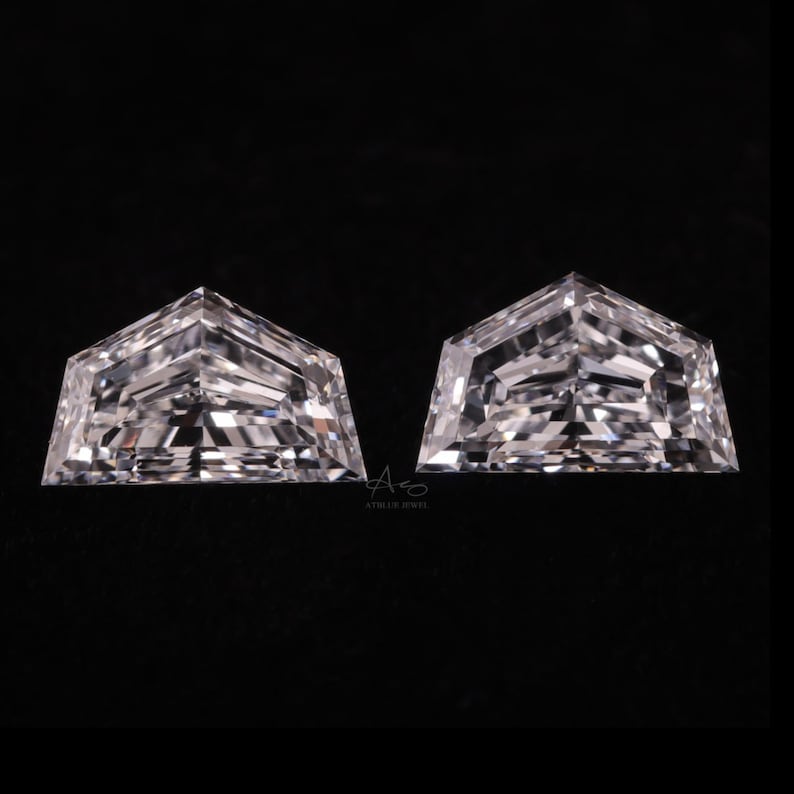 Cadillac Step Cut Labgrown Diamonds Pair for Engagement Ring,cvd-hpht ...