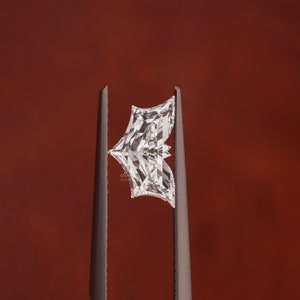 Bat Shape Lab Diamond HPHT Lab Diamond for Pendant Antique Cut Man Made ...