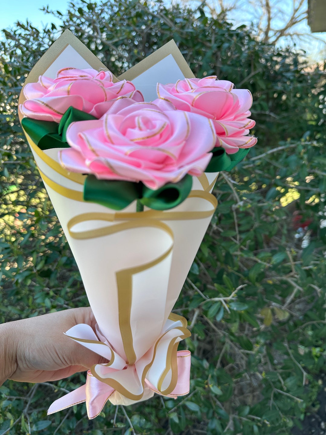 Eternal Rose Bouquet, Eternal Ribbon Roses, Ramo De Rosas, Forever ...