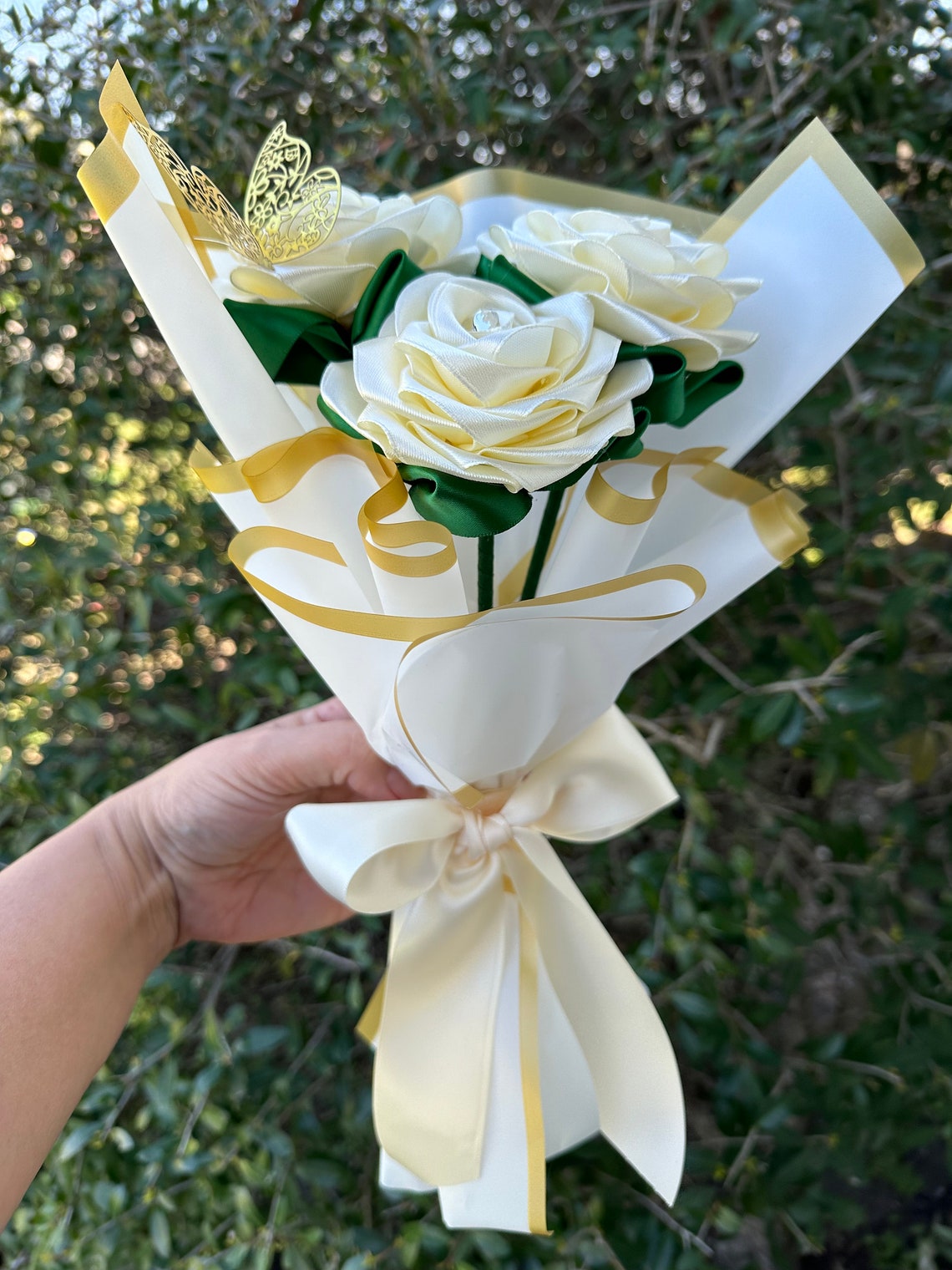 Eternal Rose Bouquet, Eternal Ribbon Roses, Ramo De Rosas, Forever ...