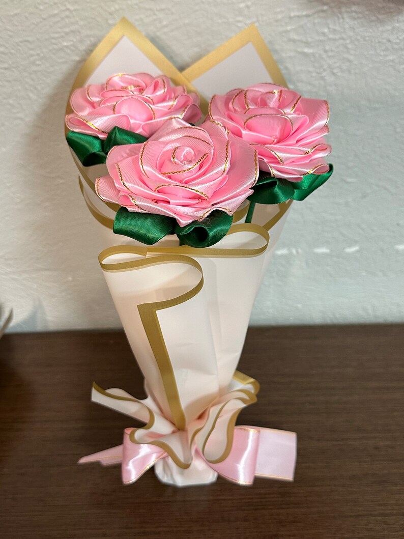 Eternal Rose Bouquet, Eternal Ribbon Roses, Ramo De Rosas, Forever ...