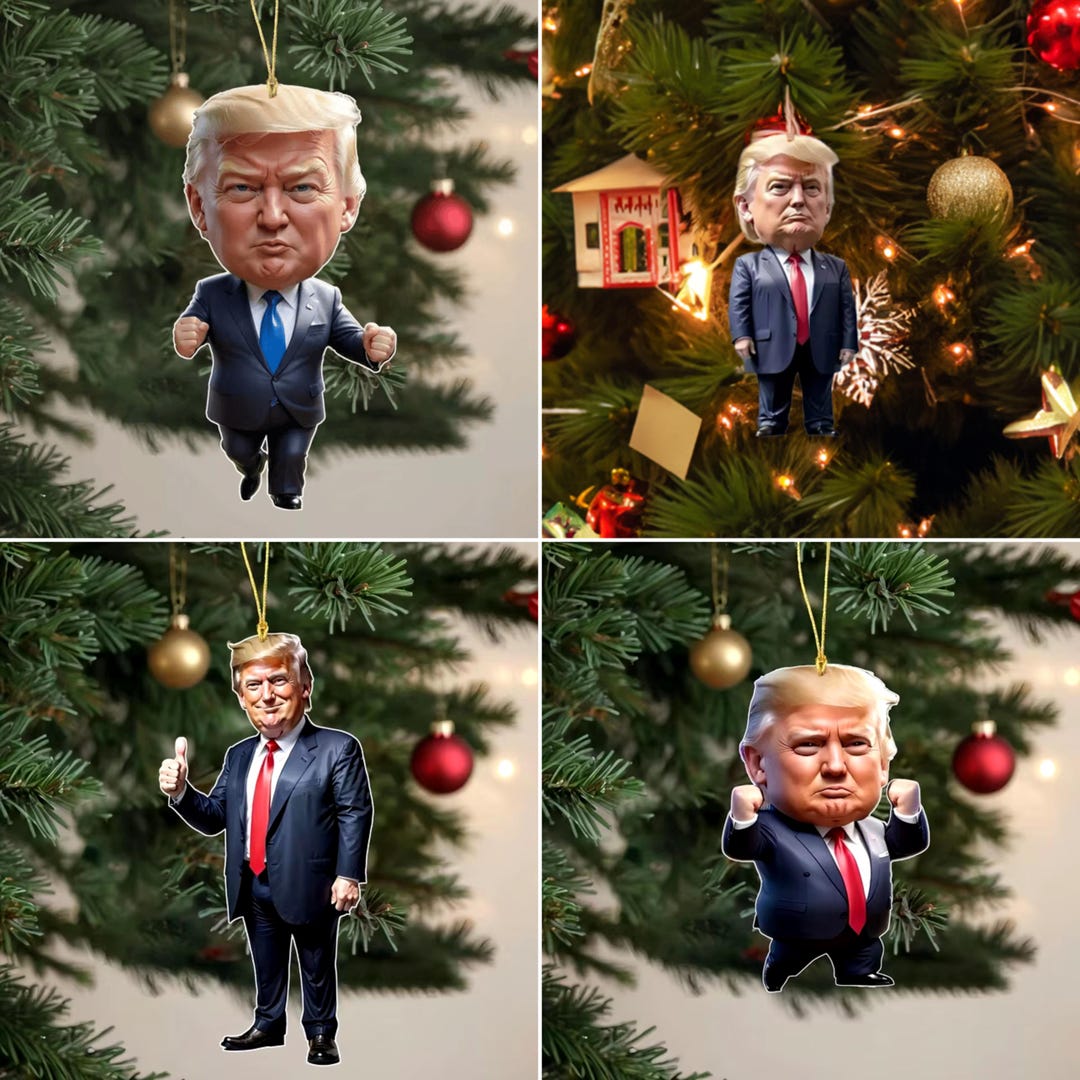 President Trump Christmas Tree Ornament 2024 Funny Donald Trump Xmas ...