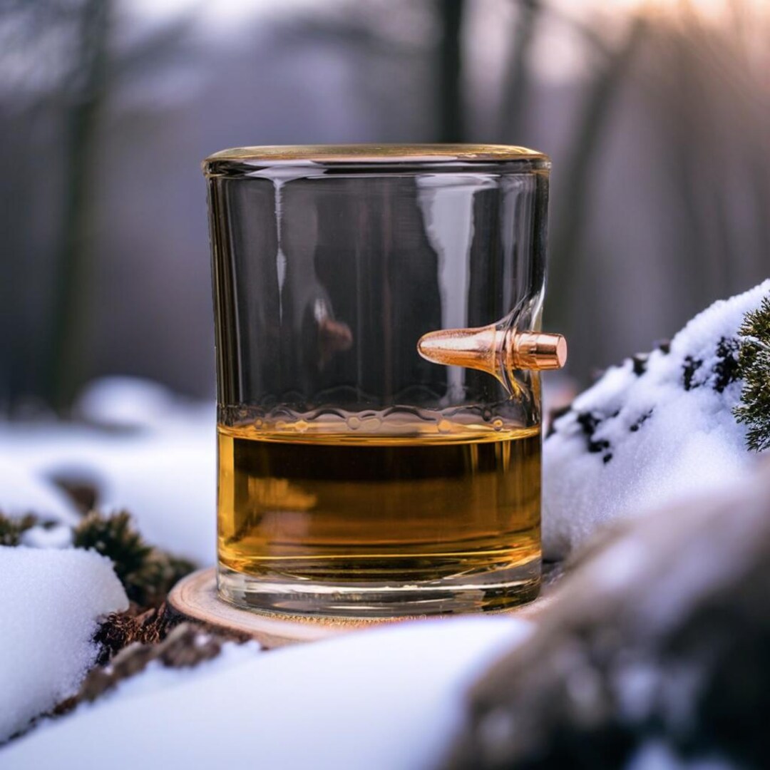 Handcrafted Whisky Glass With Embedded .308 Bullet, Whiskey Glass, Gift ...