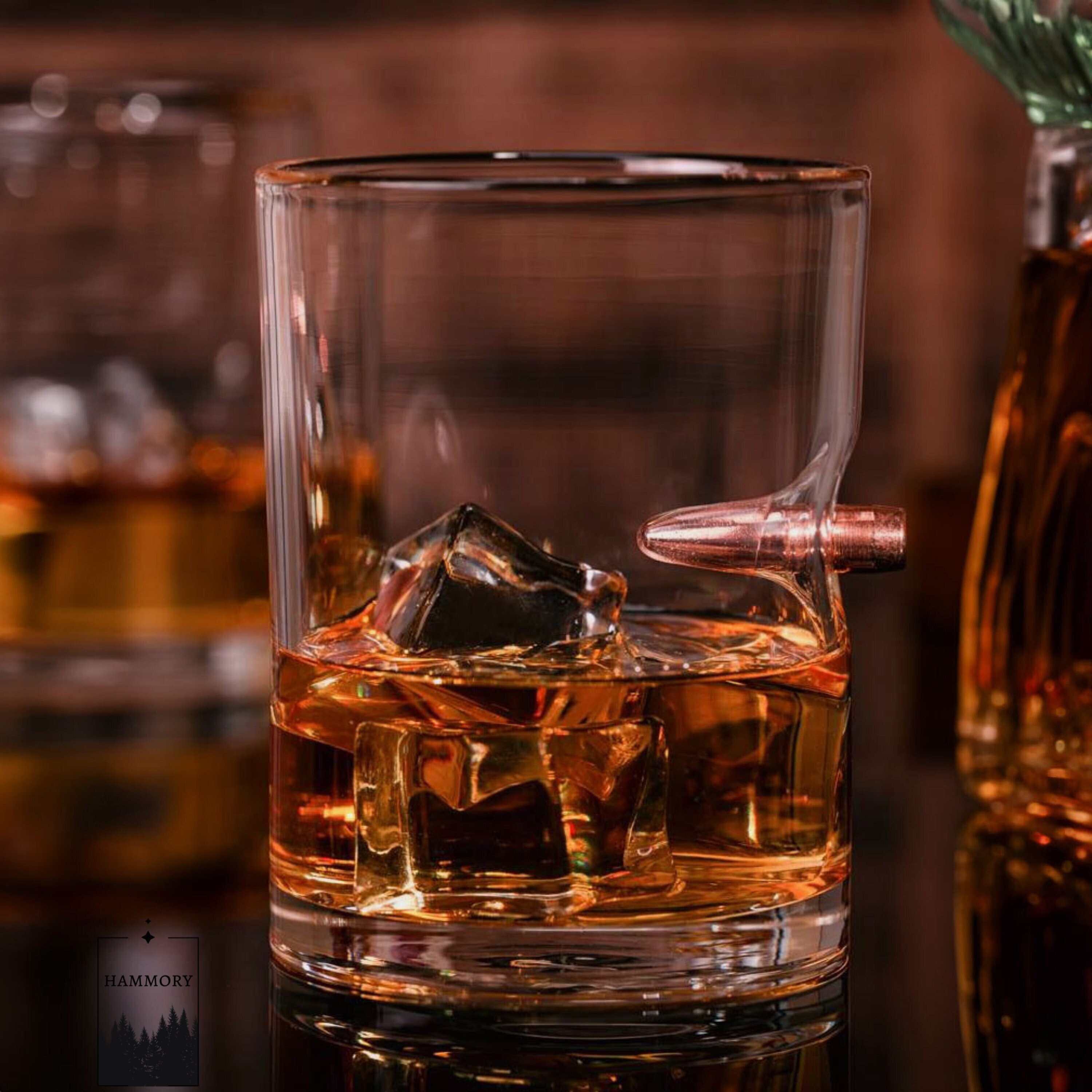 Whisky Glass Embedded With Bullet, Rocks Glass With .308 Bullet Insert ...