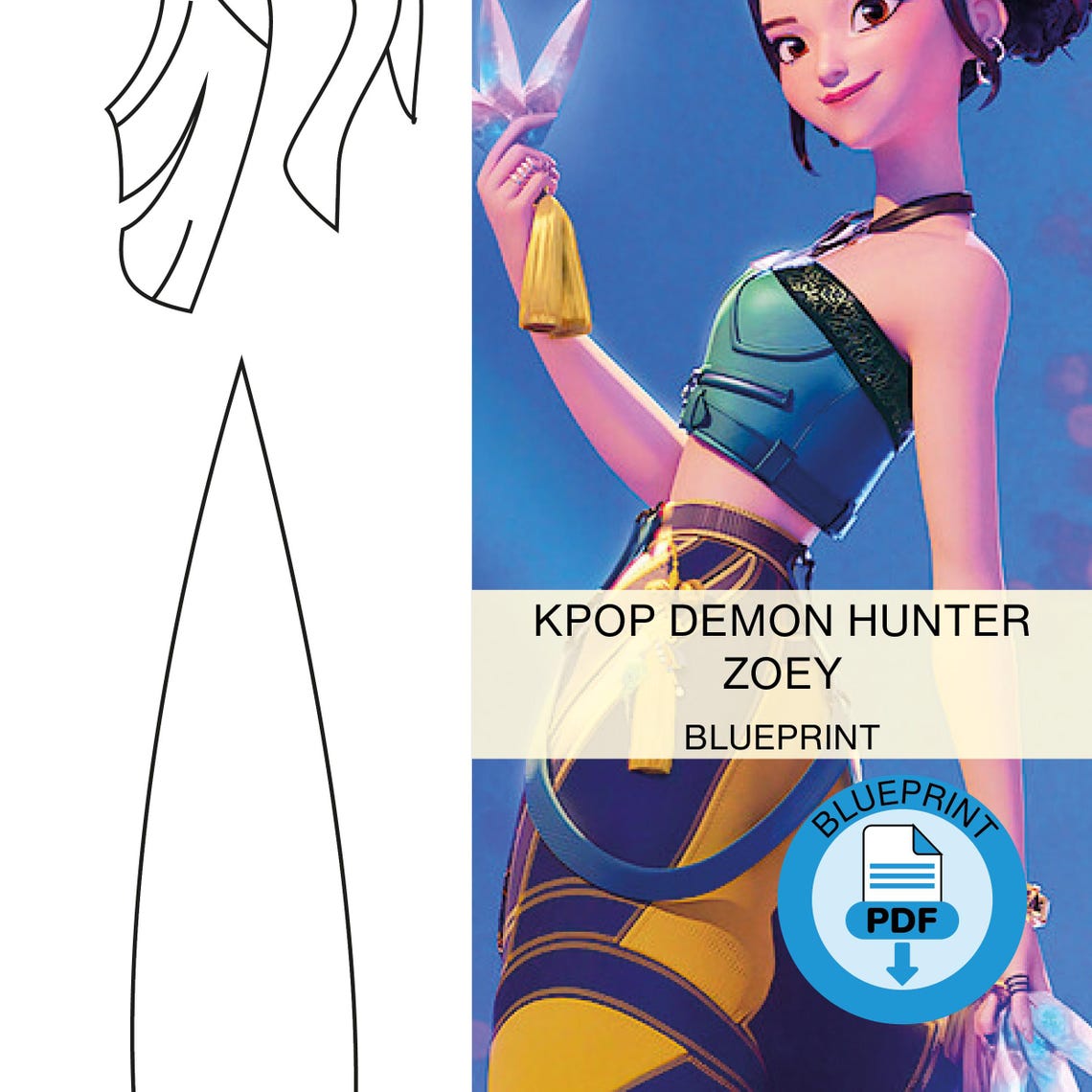 Zoey Weapon_kpop Demon Hunters_printable PDF - Etsy