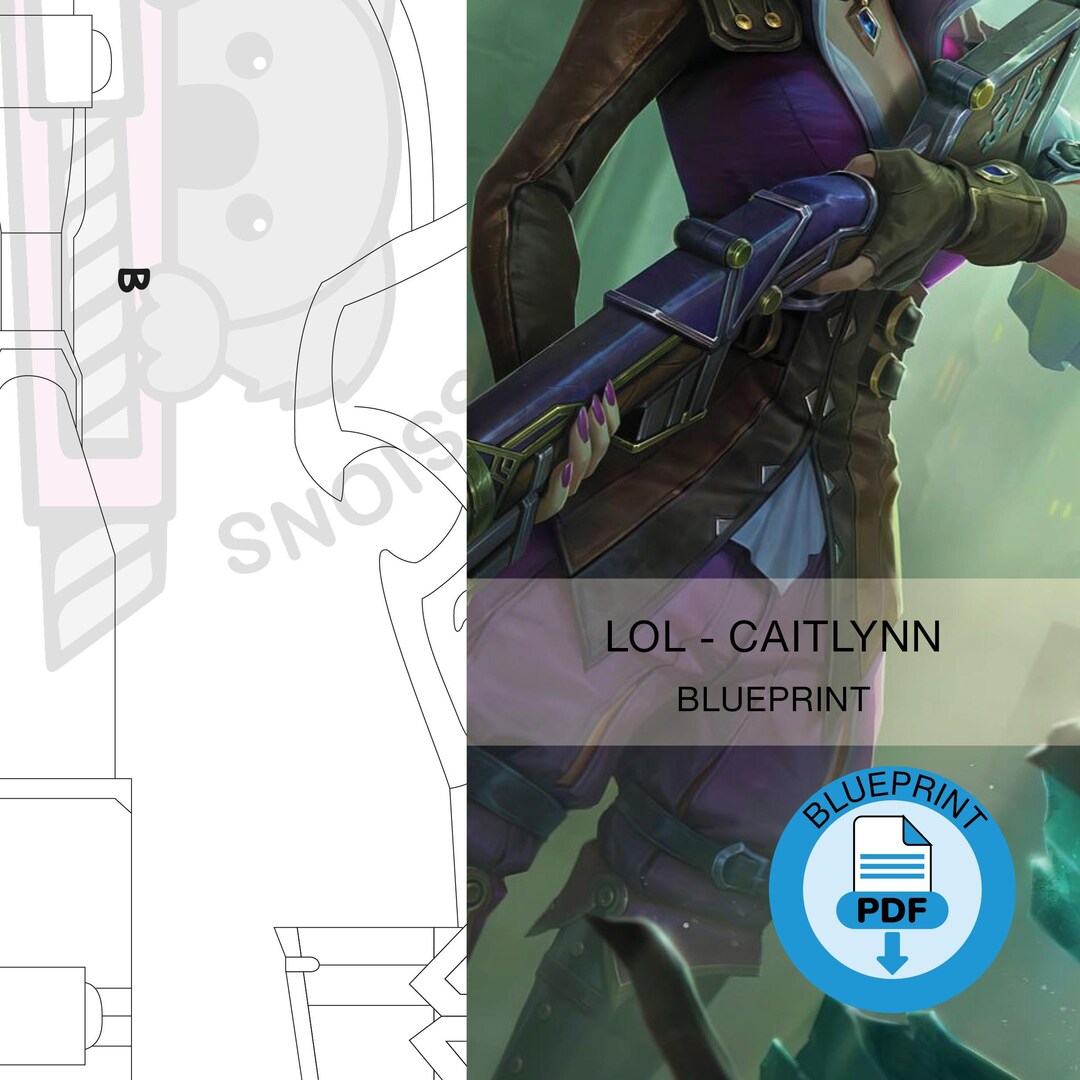 Caitlyn_Rifle_Arcano_Blueprint_Cosplay - Etsy España