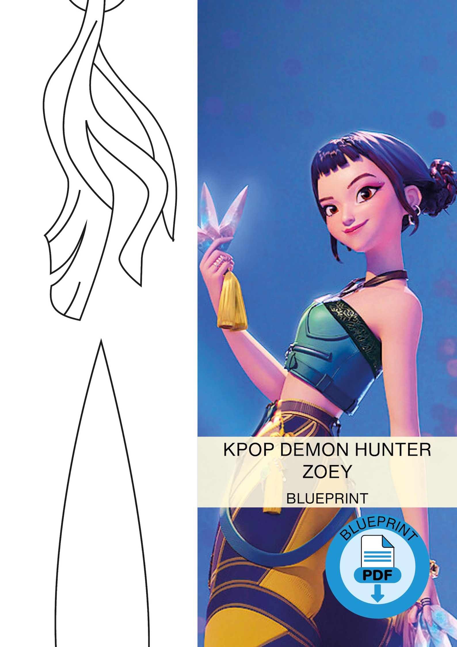 Zoey Weapon_kpop Demon Hunters_printable PDF - Etsy
