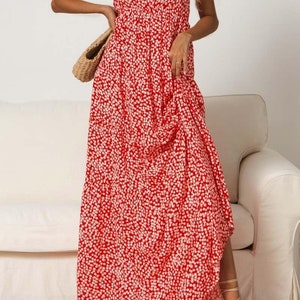 Summer Boho Maxi Dress Women Viscose Party Long Floral Dress - Etsy