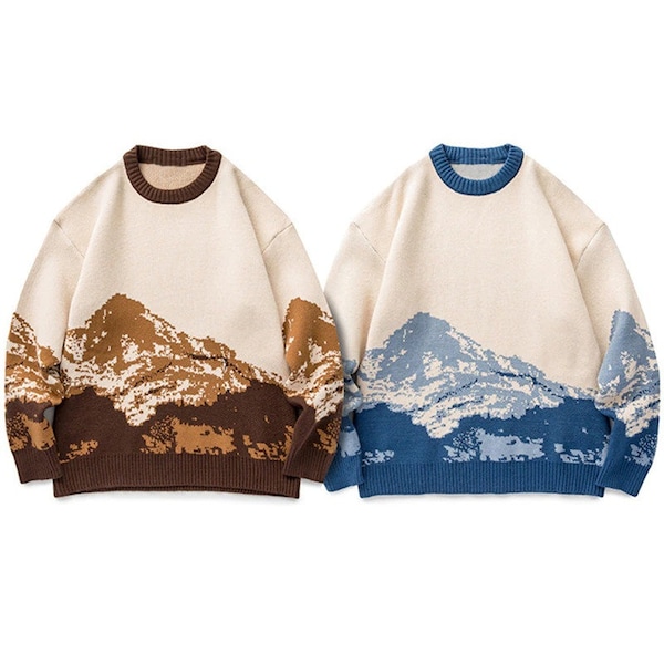 Knitted Mountains Sweater - Etsy UK