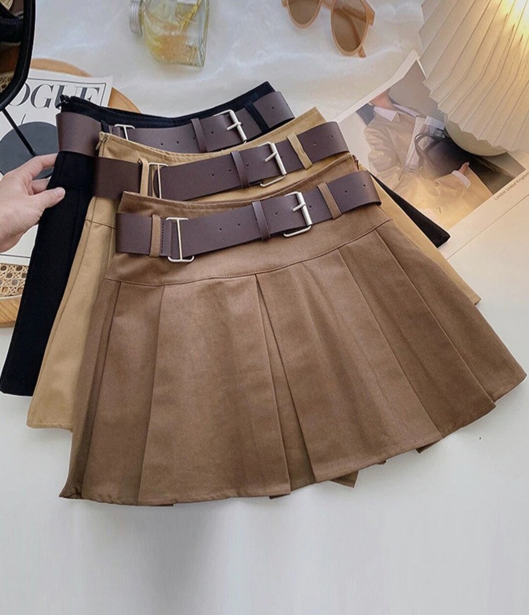 Women Mini Y2k Summer Sashes Korean Fashion Clothing Black - Etsy