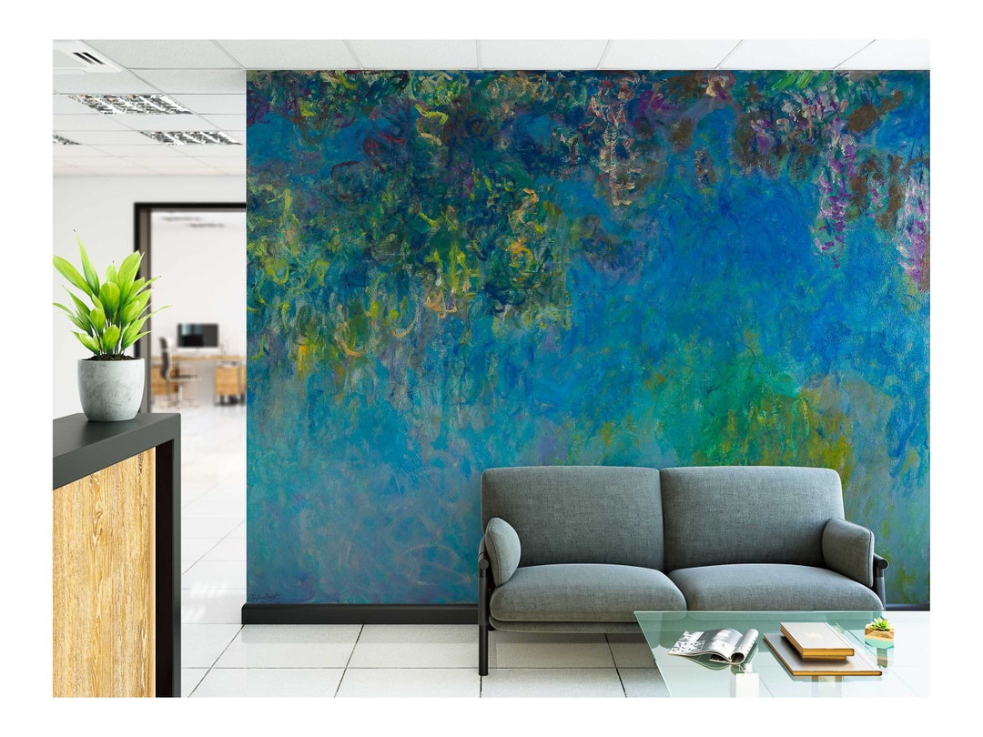 Monet Wall Mural, Peel and Stick Wall Decal, Eclectic Murals, Blue ...