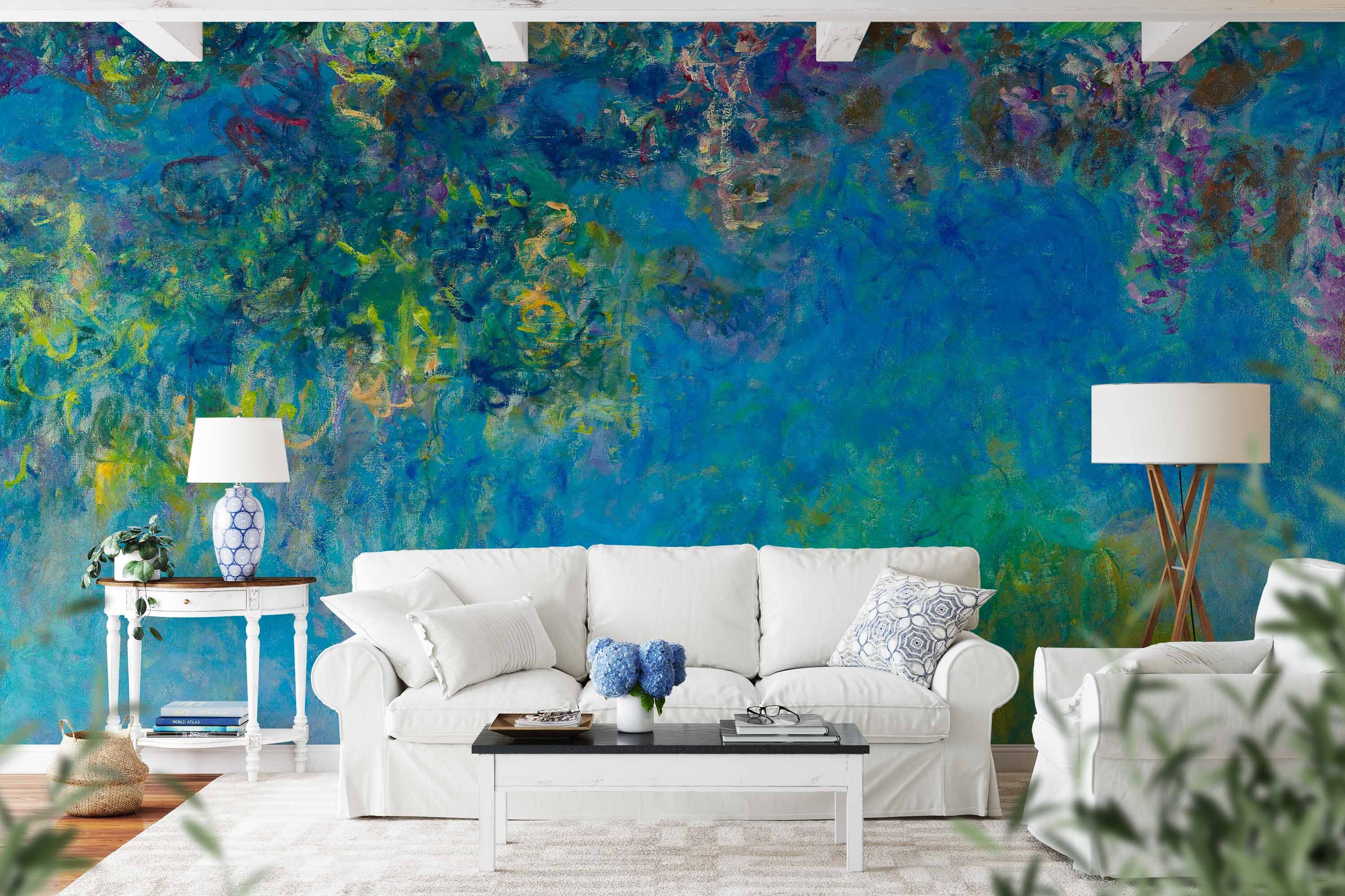 Monet Wall Mural, Peel and Stick Wall Decal, Eclectic Murals, Blue ...