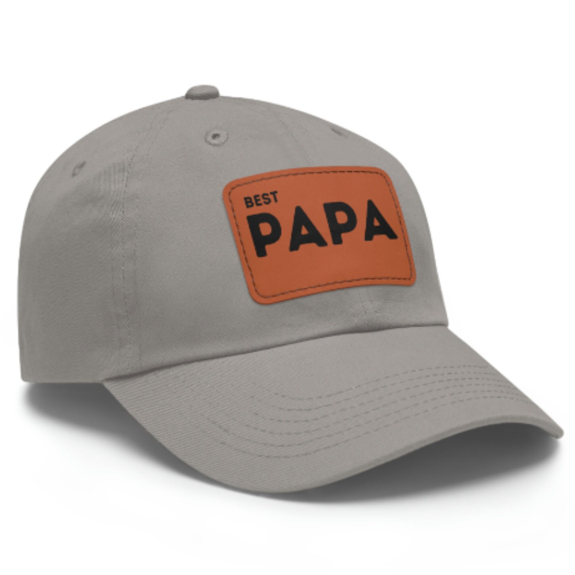 Best Papa Hat, Leather Patch Dad Cap, Gift for Dad Birthday, Dad Hat ...
