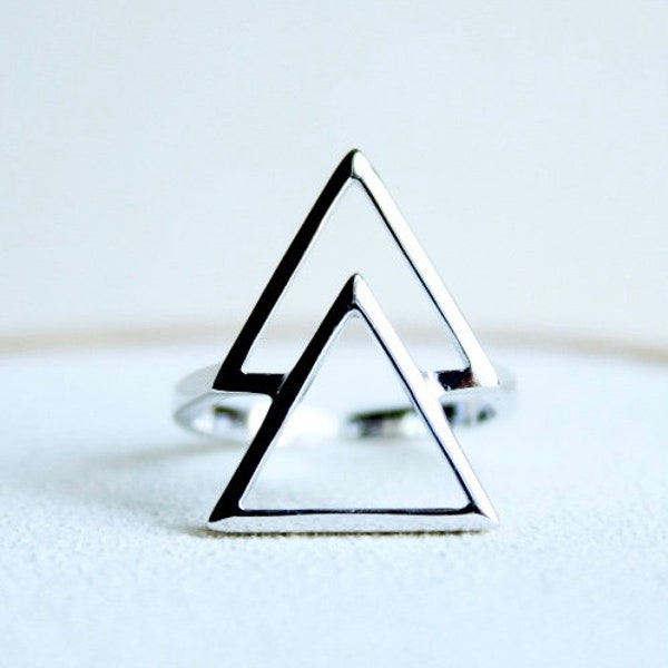 Double Arrow Ring - Etsy