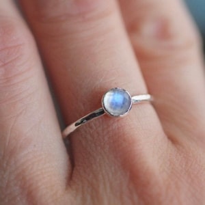 Moonstone Ring, Women Ring, Sterling Silver Ring, Natural Moonstone ...