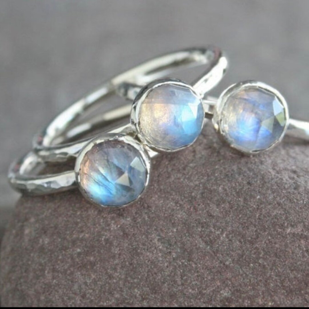 Moonstone Ring, Women Ring, Sterling Silver Ring, Natural Moonstone ...