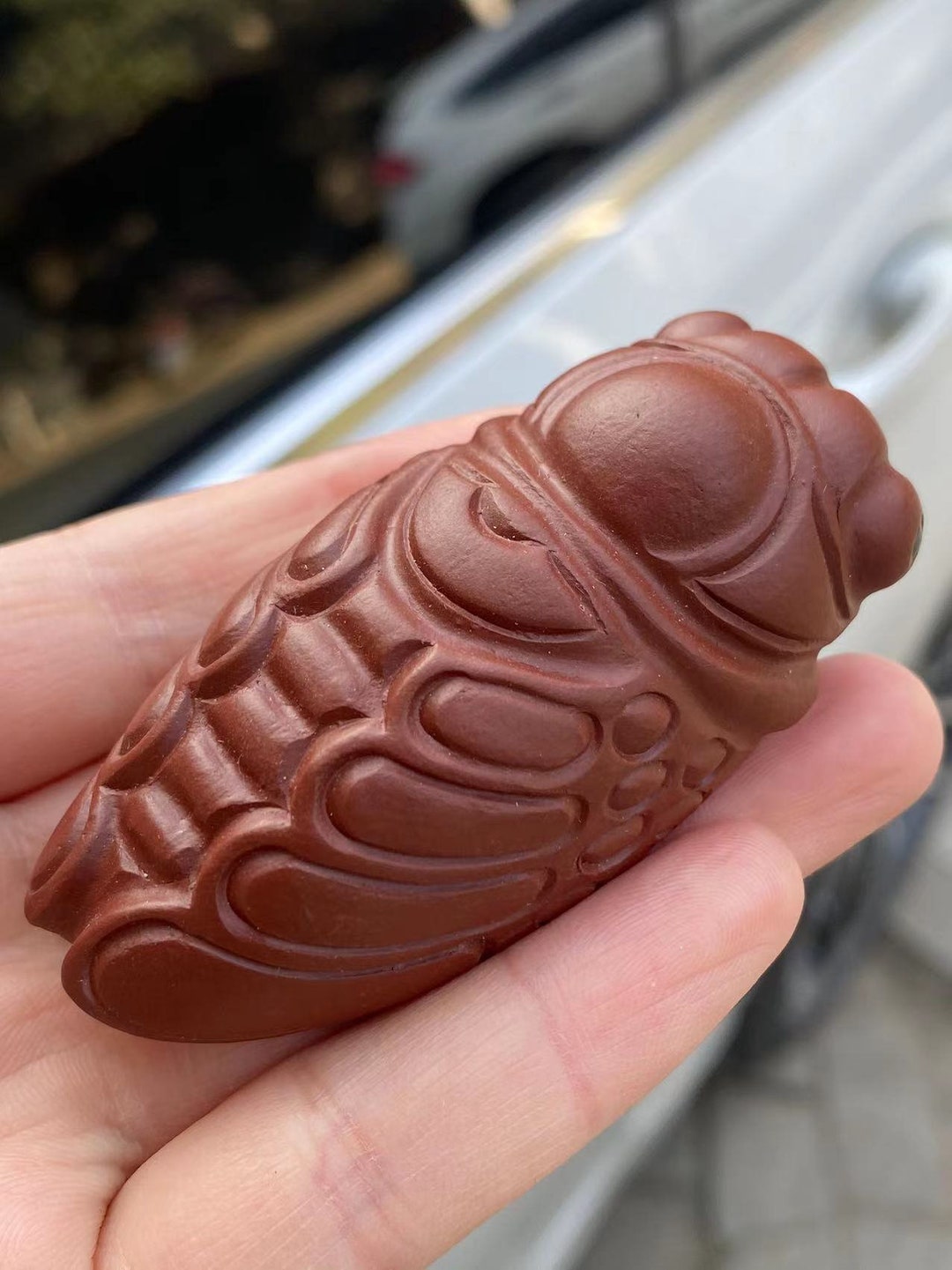 Yixing Zisha Purple Clay Tea Pet Cute Cicada,ceramic Cicada Sculpture ...