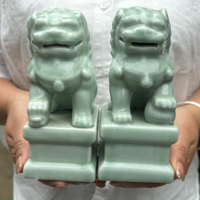 Chinese Foo Dogs Ceramic - Etsy