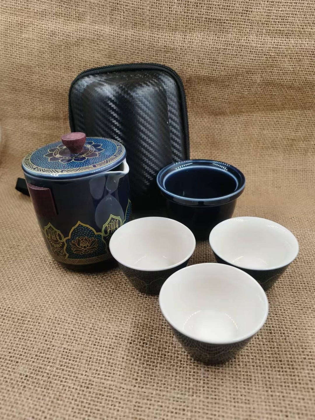 Exquisite Set of 5, Travel Tea Set Yixing Zisha Tea Pot With Infuser ...