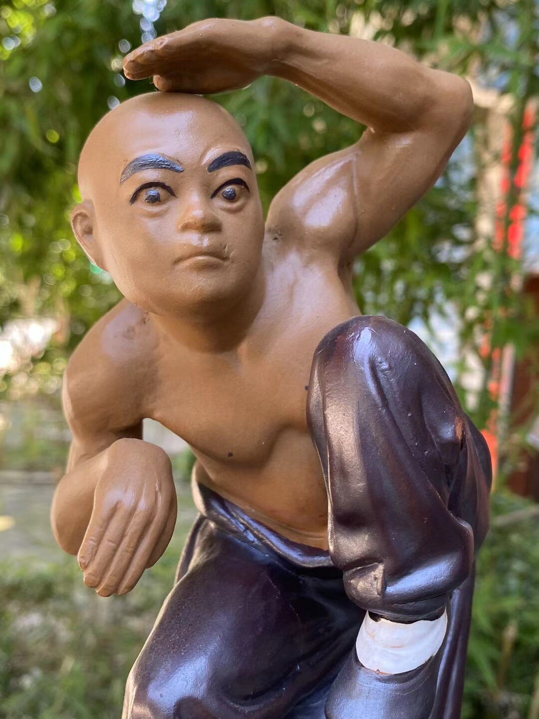 Vintage Chinese Shiwan Mudman Figurine Antique Late 19th Shiwan Ware Mudman Pottery Art Tang ...