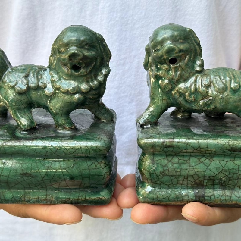 Turquoise Foo Dogs Chinese - Etsy