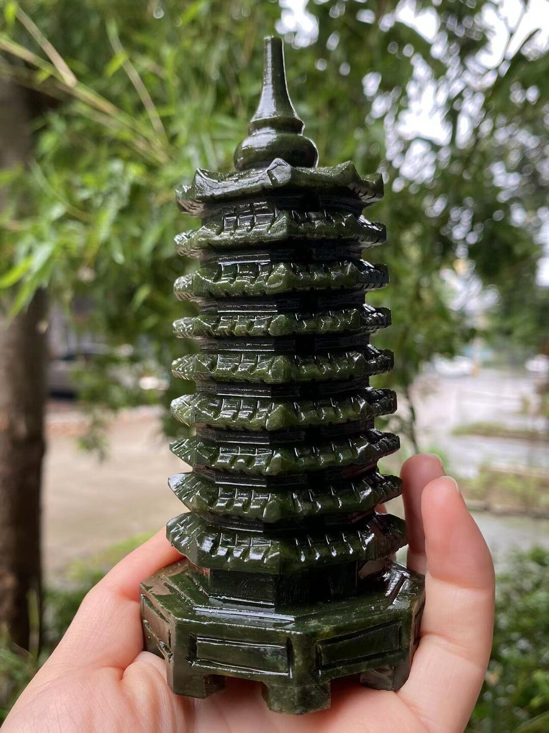Natural Jade Tower,energy Crystal Tower,healing Crystals Home Decor ...